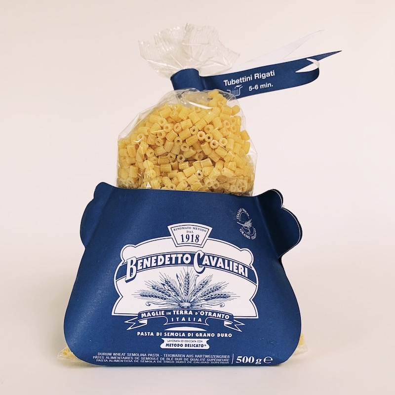 Tubettini Rigati Benedetto Cavalieri 100% Italian durum wheat pasta 500 ...